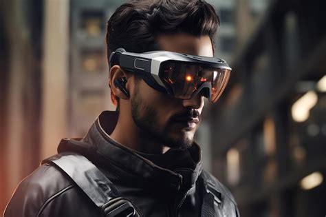 Premium Ai Image Smart Eyewear With Augmented Reality Overlays Prov