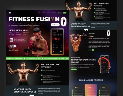 Fitness Gym Landing Page Ui Ui Design Uiux Design Behance