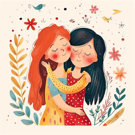 Best Friends Celebrating Friendship Day Premium Ai Generated Image