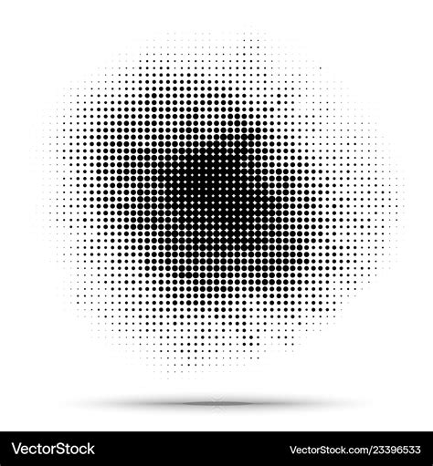 Halftone Circle Pattern Grunge Spot Dots Vector Image