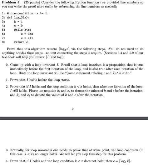 Solved Problem 4 25 Points Consider The Following Python Chegg