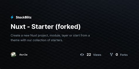 Nuxt Starter Forked Stackblitz