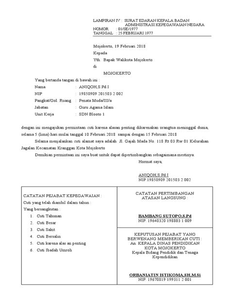 Form Cuti Penting Umroh Dan Haji Pdf