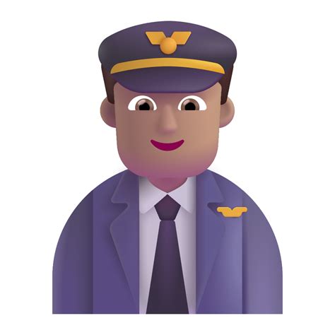 👨🏽‍ ️ Man Pilot Medium Skin Tone Emoji