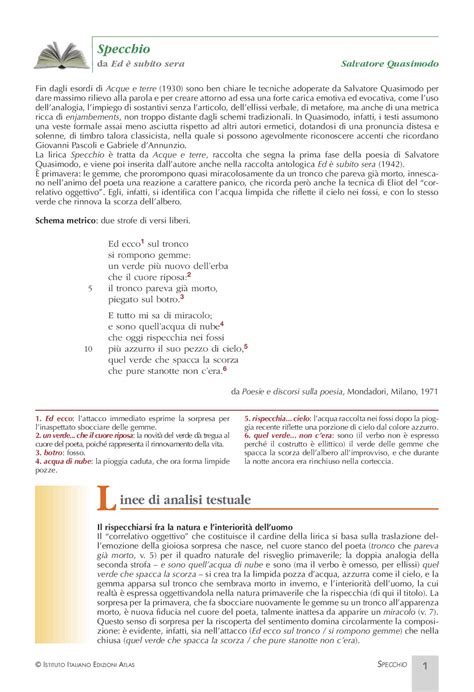 Lo Specchio Quasimodo Docsity