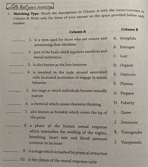 Leet Test Yaur Memony I Matching Type Match StudyX