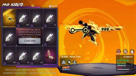 Cara Dapat M4A1 Naruto Free Fire Eksklusif Mode Kyubi On ONE