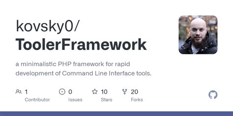 GitHub Kovsky ToolerFramework A Minimalistic PHP Framework For Rapid Development Of Command