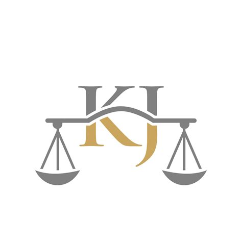 Letter Kj Law Firm Logo Design For Lawyer Justice Law Attorney Legal