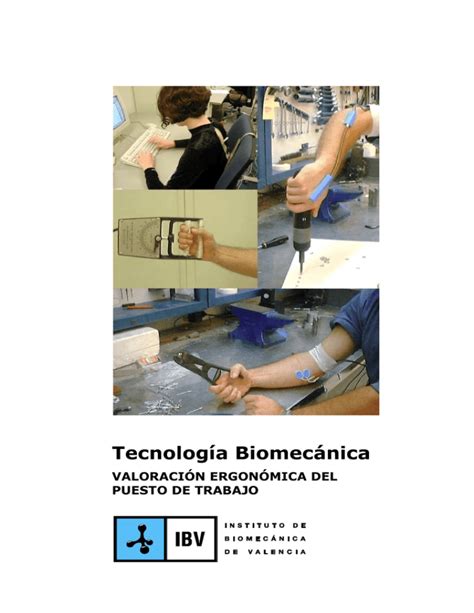 Catálogo de Valoración Ergonómica del Puesto de Trabajo