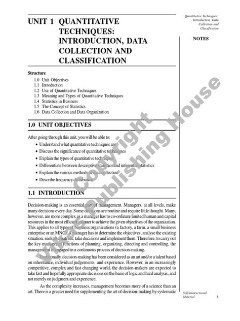Introduction To Quantitative Techniques Pdf Statistical Inference Statistics