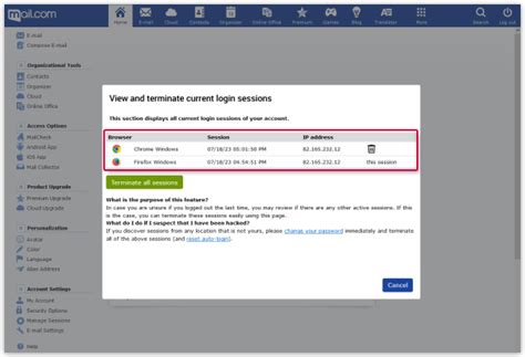 View And End Login Sessions In Your Account