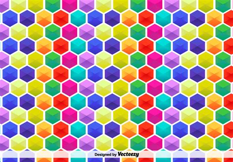 Vector Hexagon Colorful Pattern 109763 Vector Art At Vecteezy