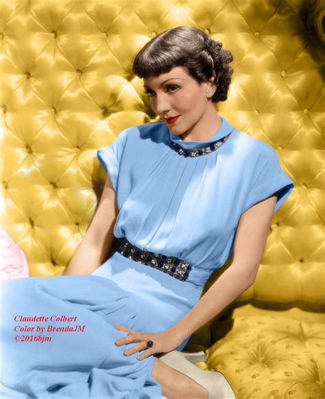 Claudette Colbert Color By Brendajm ©2016bjm Claudette Colbert
