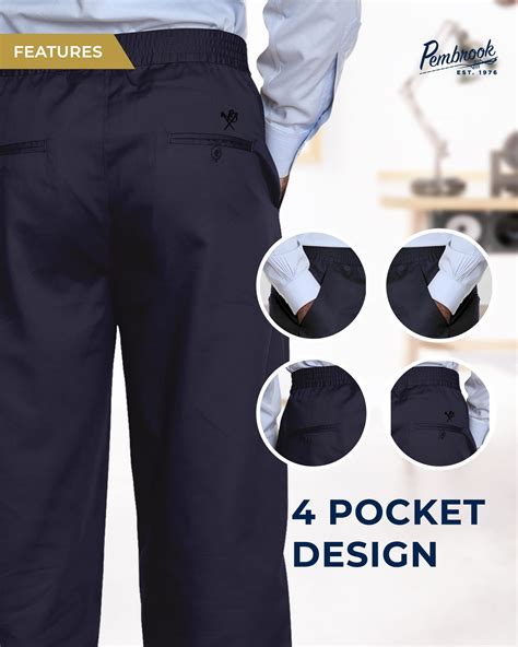 Pembrook Mens Elastic Waist Pants For Seniors Adaptive Mens Pants Fo