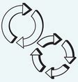 Arrows Cycle Round Process Direction Outline Vector Image