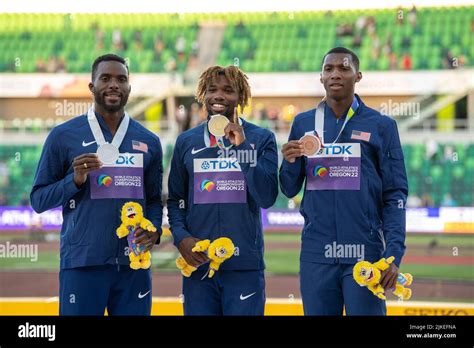 Kenneth Bednarek Silver Noah Lyles Gold And Erriyon Knighton Bronze