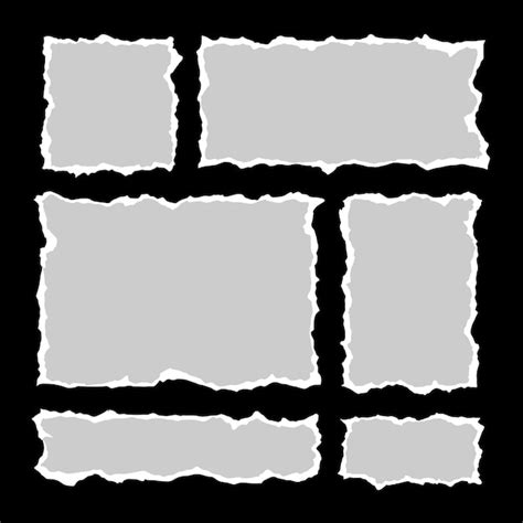 Premium Vector Torn Paper Rip Pieces Of Sheet Edge Note Scrap Or