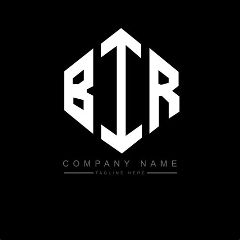 Bir Letter Logo Design With Polygon Shape Bir Polygon And Cube Shape