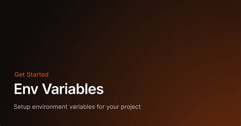 Env Variables Startease Docs