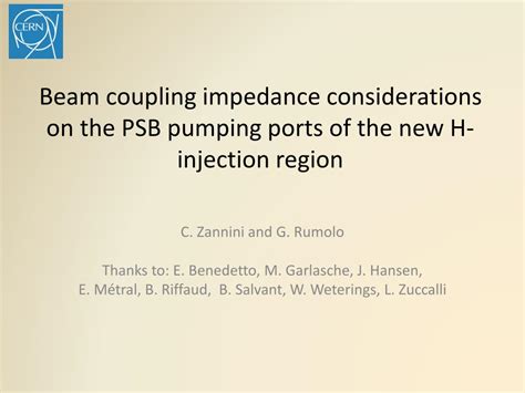 Beam Coupling Impedance The Best Picture Of Beam