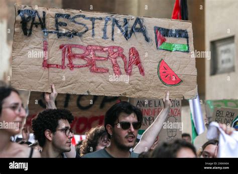 Demonstration In Palermo In Solidarity With Palestine Organized By The