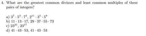 4 What Are The Greatest Common Divisors And Least
