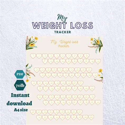 100lb Weight Loss Tracker Pdf Slimming World Tracker Etsy
