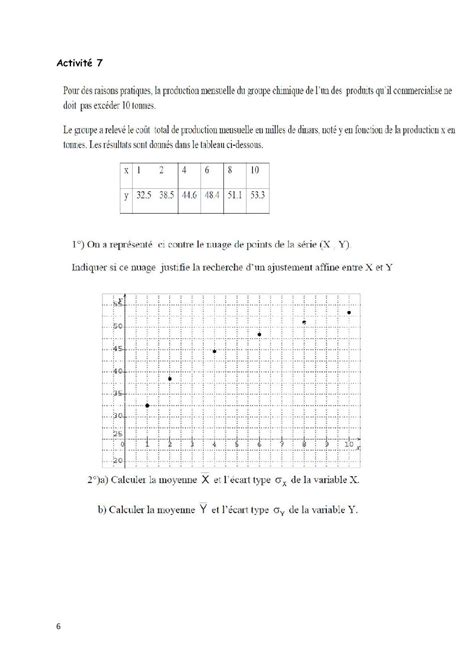 Statistique Double Exercices sur la Régression Probabilité