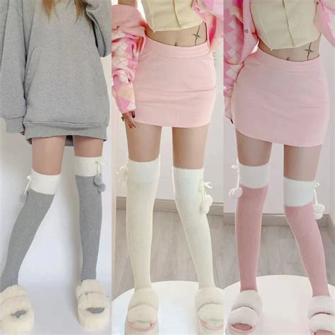 Winter Warm Sleep Sock Thicken Kawaii Girl Stocks Thermal Leg Warmers