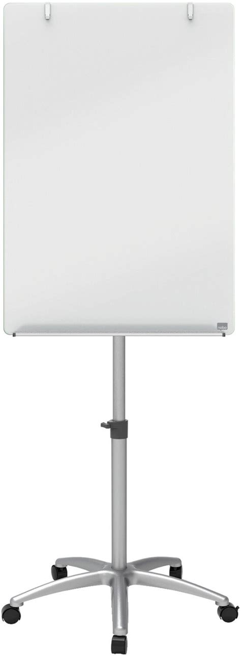 Nobo Glass Mobile Magnetic Flipchart Easel 1850mm X 700mm Office