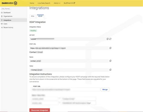 dark web id integration with keap kaseya