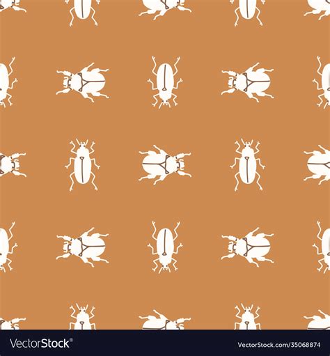 Seamless Background Bug Insect Gender Neutral Vector Image