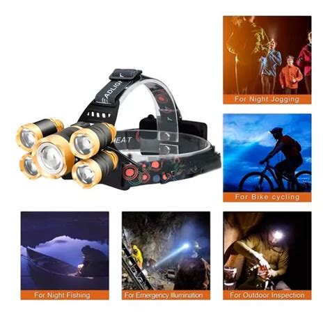 Linterna Frontal Cabeza Recargable Usb Minero Camping En Venta En
