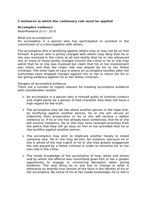 5 instances in which the cautionary rule must be applied pdf