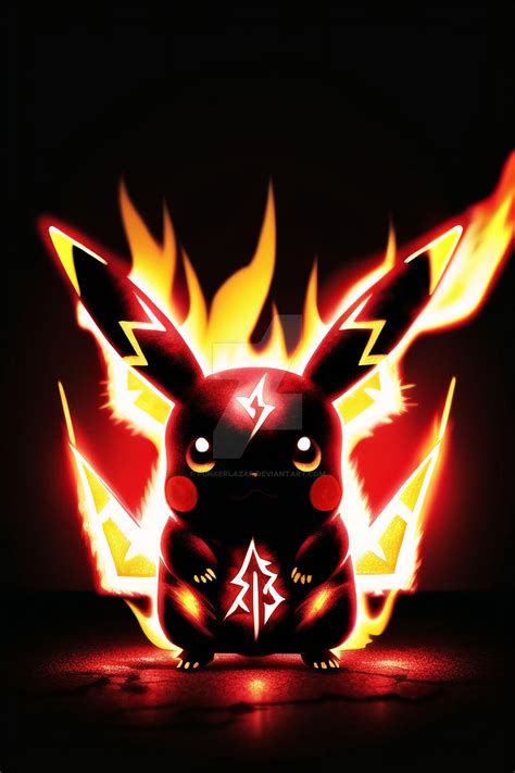 Dark Pikachu Fire Version By Punkerlazar On Deviantart