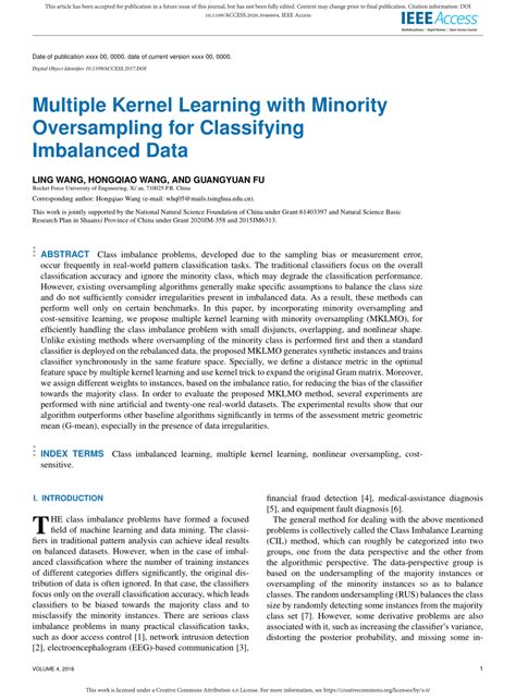 pdf multiple kernel learning with minority oversampling for