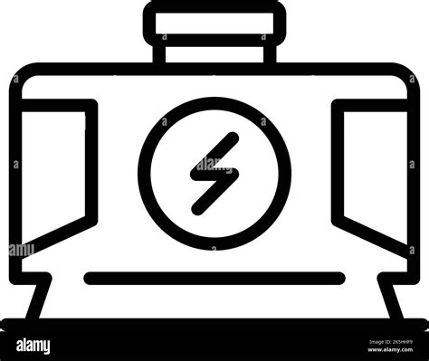 Service Generator Icon Outline Vector Power Engine Gas Portable