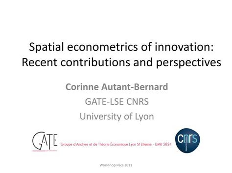 PPT Spatial Econometrics Of Innovation Recent Contributions And Perspectives PowerPoint