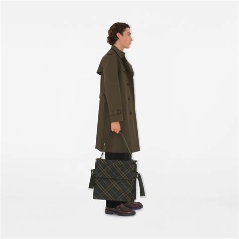 Long Cotton Nylon Trench Coat In Carob Men Burberry® Official