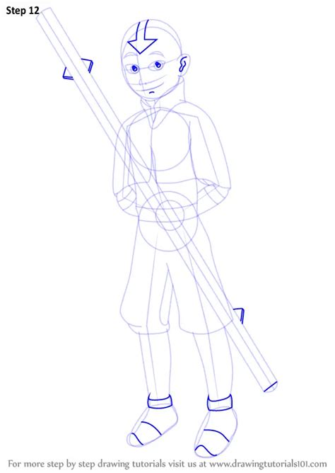 How To Draw Aang From Avatar The Last Airbender Avatar The Last Airbender Step By Step