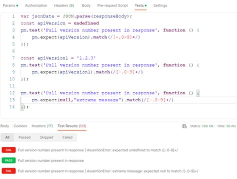 Testing How To Add Postman Test Asset Error Or Success Message