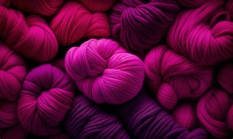 Premium AI Image Skeins Hanks Balls And Fuchsia Wool Yarns Generative AI