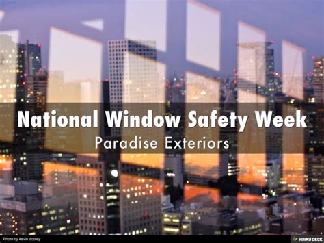 National Window Safety Week Ppt