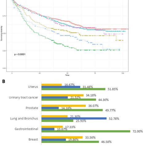 Kaplanmeier Survival Curves Of Patients With Colon Cancer As Second