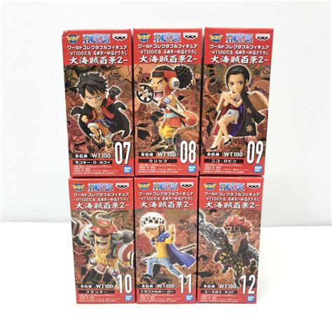 ワンピースワールドコレクタブルフィギュア Wt100記念大海賊百景2全6種セットフランキー キッド ロー ロビン ルフィ ウソップ