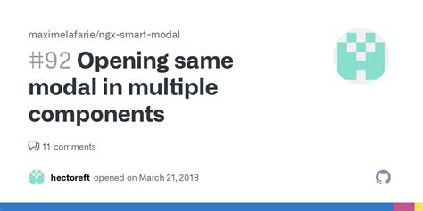 Opening Same Modal In Multiple Components · Issue 92 · Maximelafarie