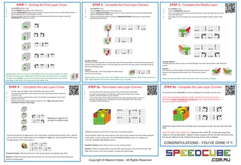 How To Solve The Rubiks Cube Copyright Maxine Holder All Rights Reserved STEP