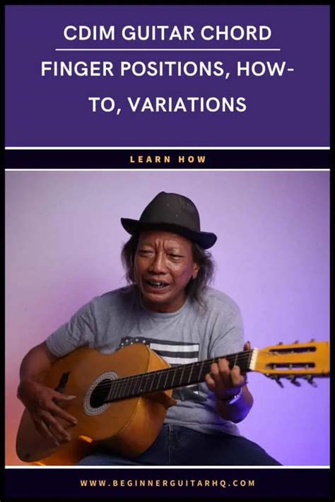 Cdim Guitar Chord Finger Positions How To Variations Beginner