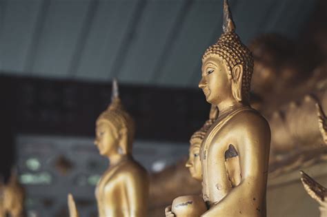เลือกโฟกัสพระพุทธรูป Visakhapujaวัน Vibtageเสียงของ ภาพสต็อก ดาวน์